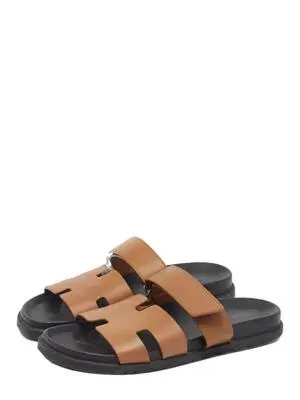 Hermès Chypre Touch-strap Sandals - Brown