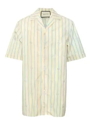 Gucci Double G Stripe Shirt Neutrals