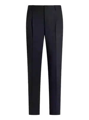 Dolce & Gabbana Wool Gabardine Trousers - Blue
