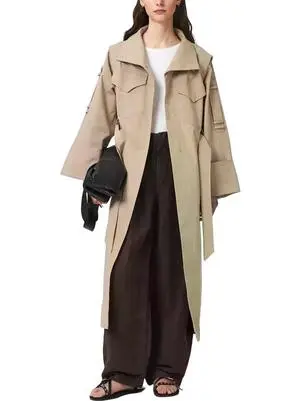 ALLSAINTS Belted Multi-pocket Trench Coat - Neutrals