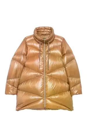 Herno Quilted High-neck Coat Neutrals