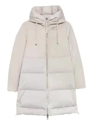DUNO Talia Hooded Quilted Coat - Neutrals
