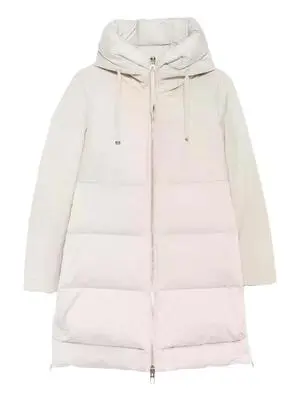 DUNO Talia Hooded Quilted Coat - Neutrals