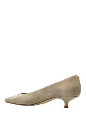 AeydĒ Cari Pointed-toe Suede Pumps Grey