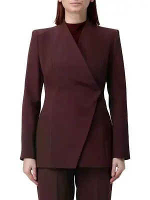 HANITA Wrap-front Tailored Jacket Red