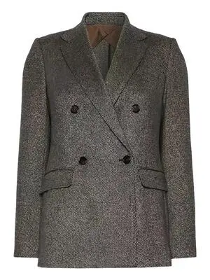 Max Mara Cresta Double-breasted Blazer Grey