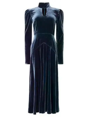 TEMPERLEY LONDON Clarice Midi Dress - Blue