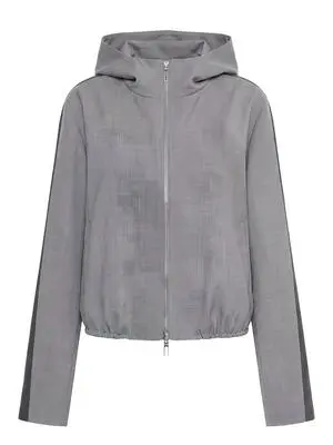 SPORTMAX Lepre Hooded Wool Bomber Jacket