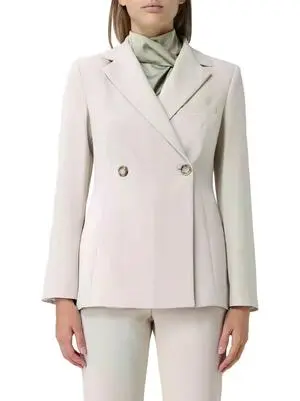 HANITA Double-breasted Peaked-lapel Jacket - Neutrals