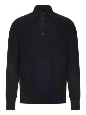 Zegna Oasi Cashmere Polo Shirt - Black
