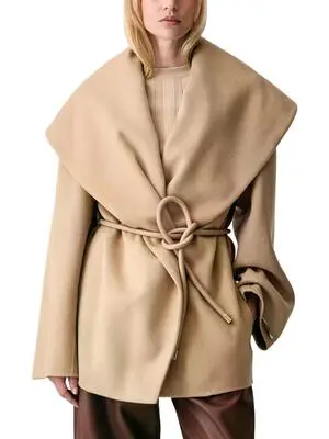 Sportmax Uguale Belted Shawl-collar Jacket - Neutrals
