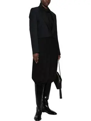 RÓHE Cropped Peak-lapel Blazer - Black