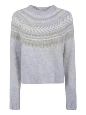 Barbour Annete Fair Isle Knit Sweater - Grey