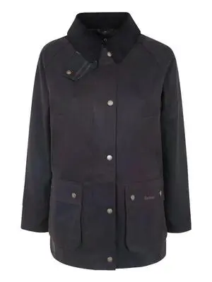 Barbour Oversized Corduroy-collar Parka - Black