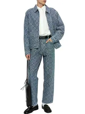Kenzo Monogram-print Jacket - Blue