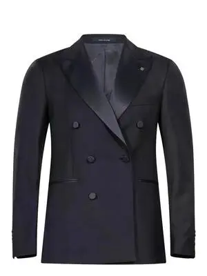 Tagliatore Double-breasted Peak-lapel Suit - Blue