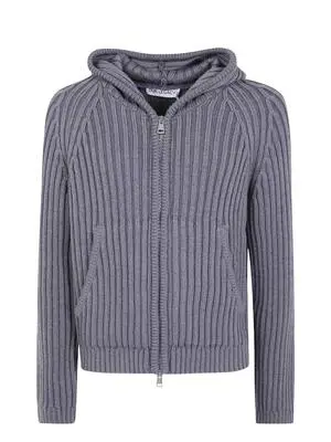 Our Legacy Ribbed-knit Zip-up Level Hoodie - Green