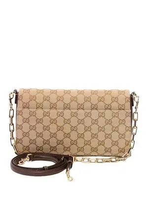 Gucci Horsebit Ristretto Medium Shoulder Bag Neutrals