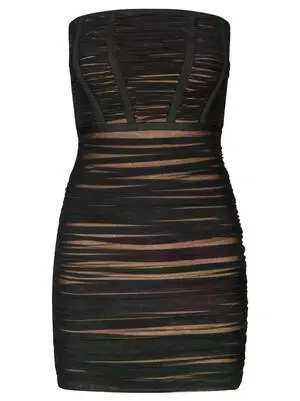 ROTATE BY BIRGER CHRISTENSEN Two Layer Mini Dress - Black