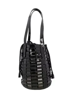 Dragon Diffusion Woven-design Leather Bucket Bag - Black