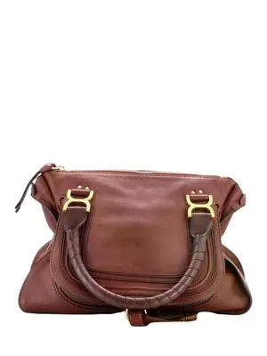 Chloé Marcie Leather Medium Shoulder Bag Brown