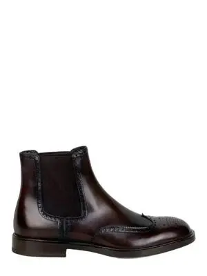 Fratelli Rossetti Brogue-detail Leather Chelsea Boots - Brown