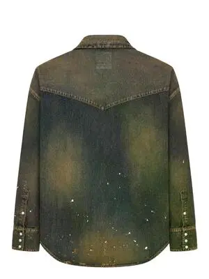 Mihara Yasuhiro Flatted-collar Denim Shirt - Blue