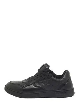 LOUIS VUITTON Stadium Monogram Leather Sneakers - Black