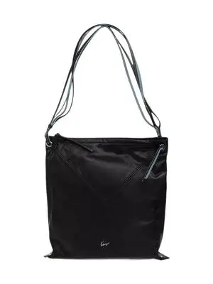 Kenzo Kite Logo-print Leather Tote Bag - Black