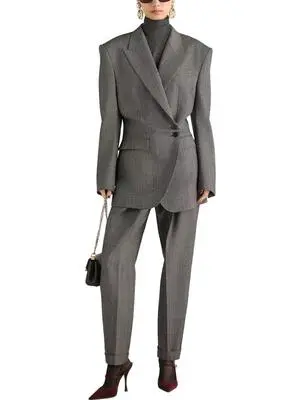 Dolce & Gabbana Pinstripe Wool Trousers - Grey