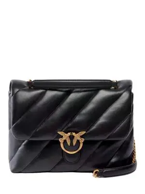 Pinko Large Love Bag Puff Maxi Quilt New Buckle Shoulder Bag - Black