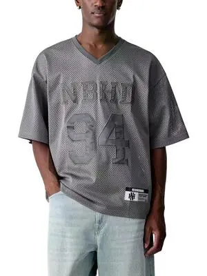NEIGHBORHOOD Logo-patch Mesh T-shirt Grey