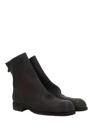 Guidi Rear-zip Leather Ankle Boots - Brown