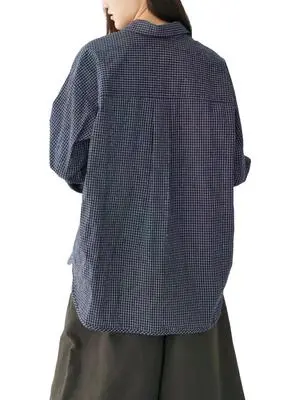 STUDIO TOMBOY Check Cotton Shirt - Blue