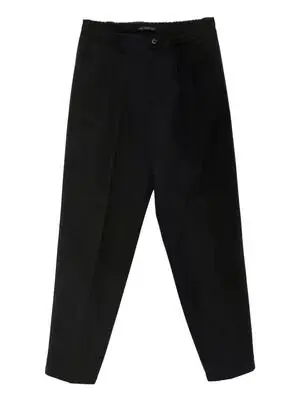 LOW BRAND Zeta Pleated Straight-leg Trousers - Black