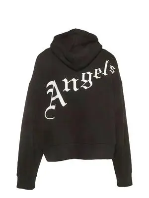 Palm Angels Gothic-print Hoodie - Black