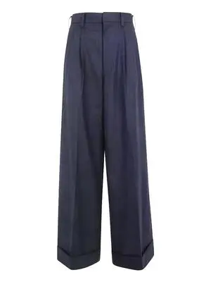 JUNYA WATANABE Pinstripe-pattern Pleated Trousers