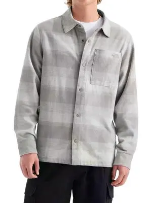The North Face Forest Flannel Snap-front Plaid Shirt Jacket - Grey