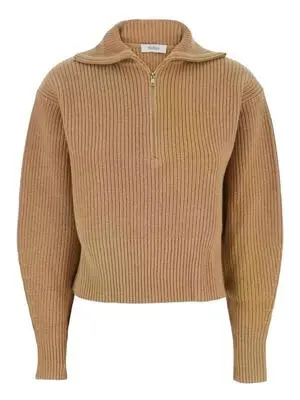 Max Mara Nadar Quarter-zip Sweater - Brown