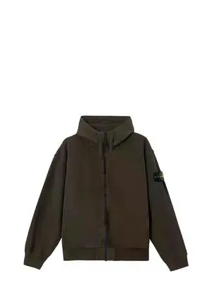 Stone Island 6100009 Organic-cotton Fleece Sweatshirt - Brown