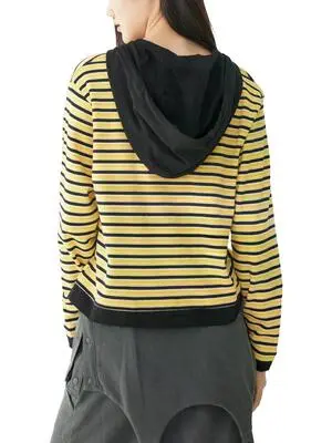 STUDIO TOMBOY Striped Hoodie - Yellow