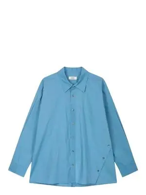 STUDIO TOMBOY Diagonal-button Shirt - Blue