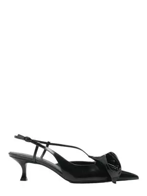 Cult Gaia Calla Floral-embellished Pumps - Black