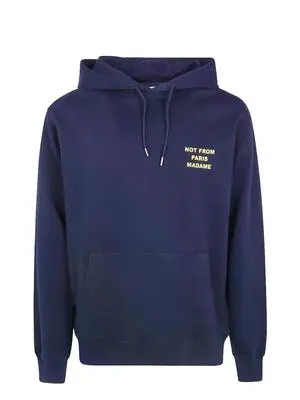Drole De Monsieur Slogan Hoodie - Blue