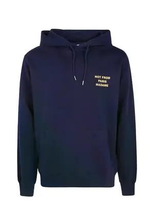 Drole De Monsieur Slogan Hoodie - Blue
