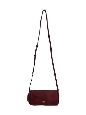 Khaite Suede Leather Shoulder Bag Red