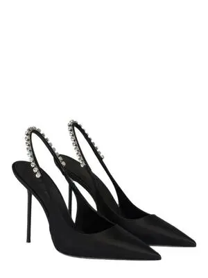 PARIS TEXAS Lidia Crystal-embellished Slingback Sandals