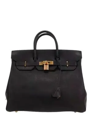 Hermès 1999 Haut À Courroies Tote Bag - Black
