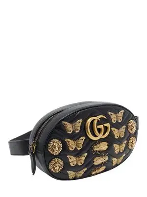 Gucci Gg Marmont Matelassé Belt Bag - Black
