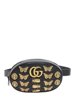 Gucci Gg Marmont Matelassé Belt Bag - Black